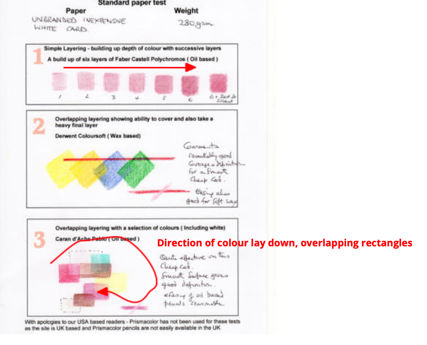 Coloured Pencil Paper And Pencil Tests